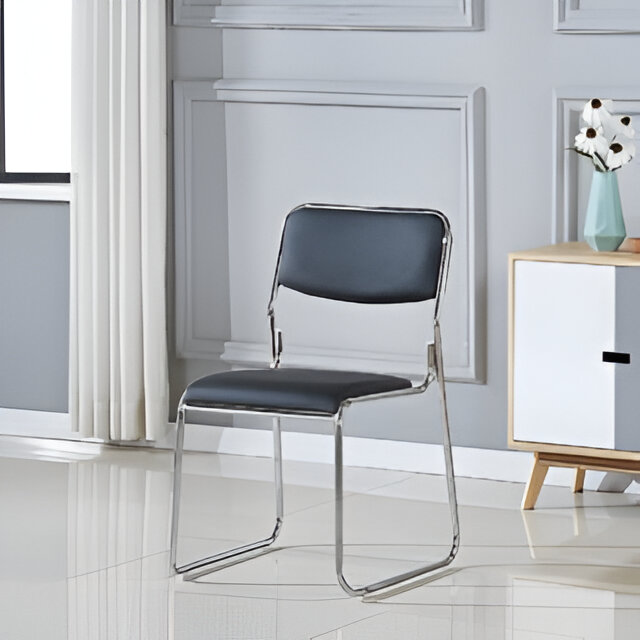 Stackable Chrome Visitor Chair - Pioneer Furniture