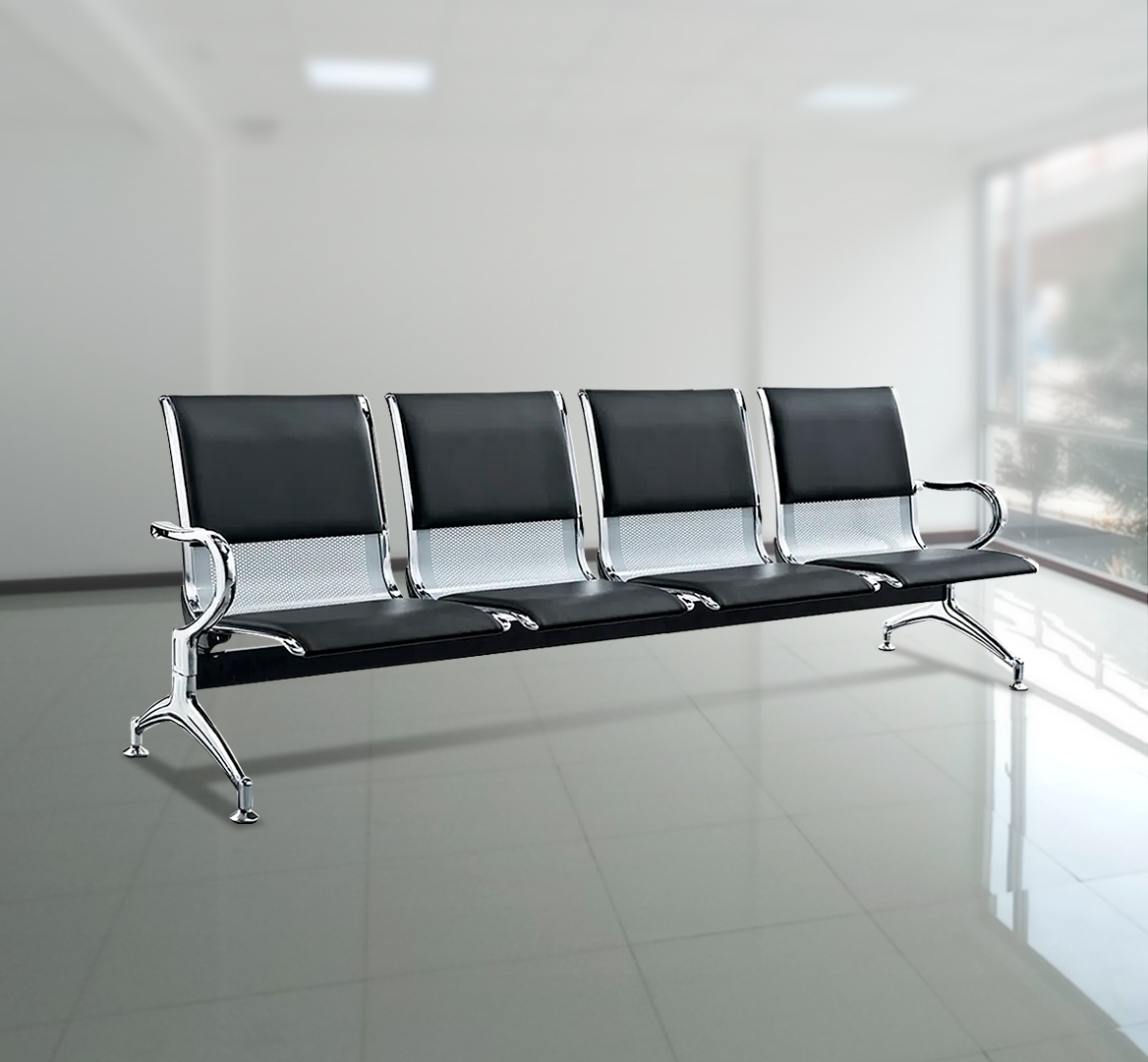 Airport 4-link Waiting Office Bench - Pioneer Furniture