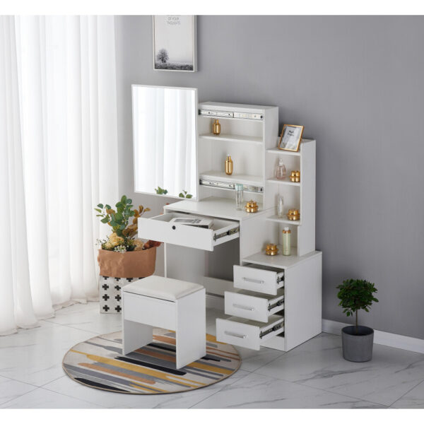 Elegant White Vanity Table - Pioneer Furniture